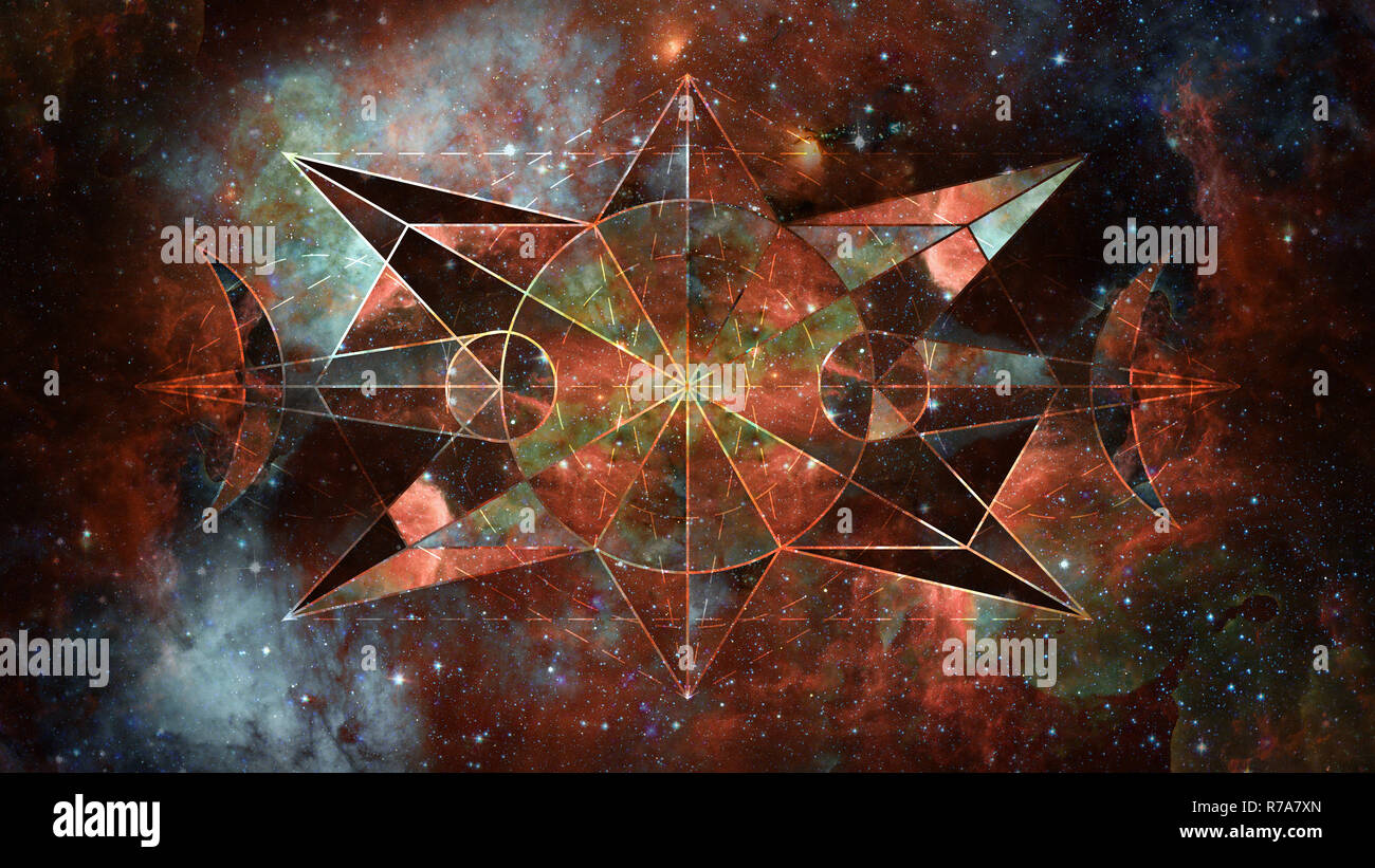 Abstract cosmos geometric background. Elements of this image furnished ...