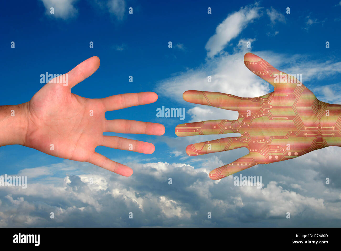 hands and sky Stock Photo - Alamy