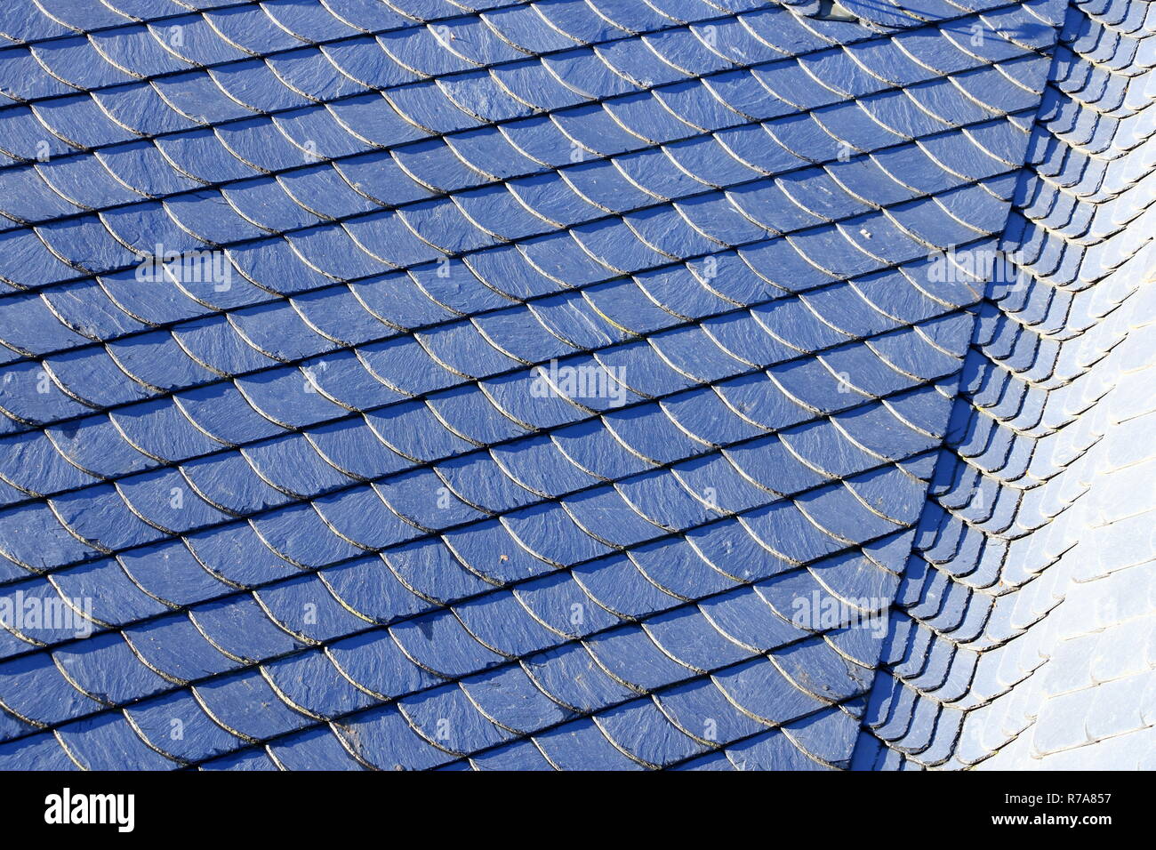 Beautiful detailed slate roof, Germany Stock Photo - Alamy