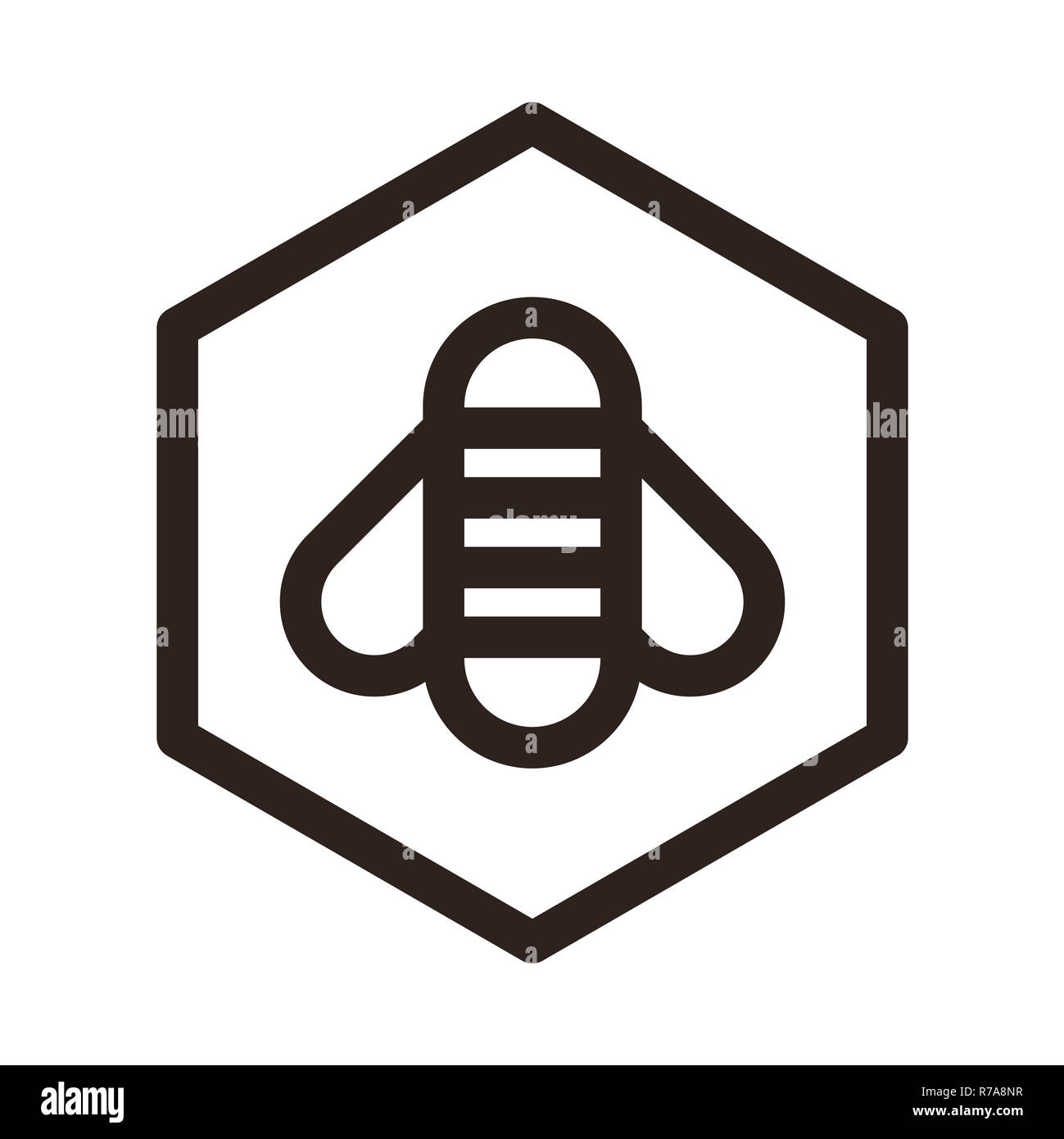 Bee icon isolated on white background. Beekeeping symbol Stock Photo ...