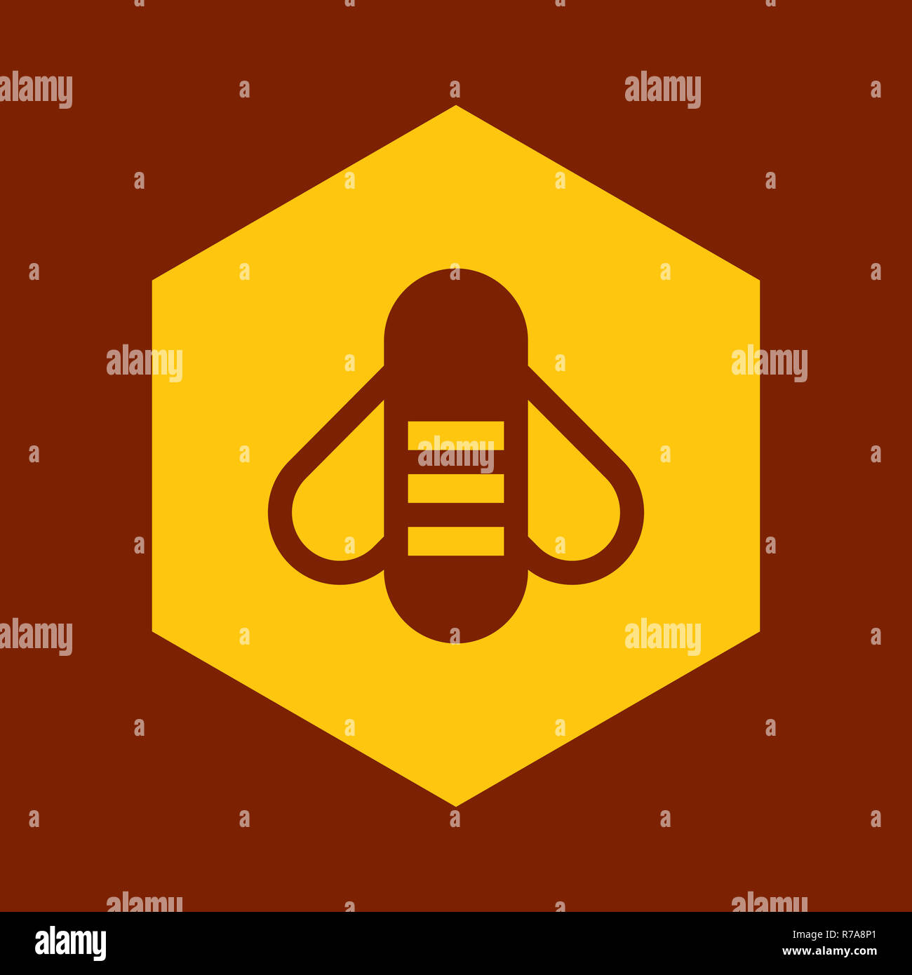 Bee honeycomb symbol hi-res stock photography and images - Alamy