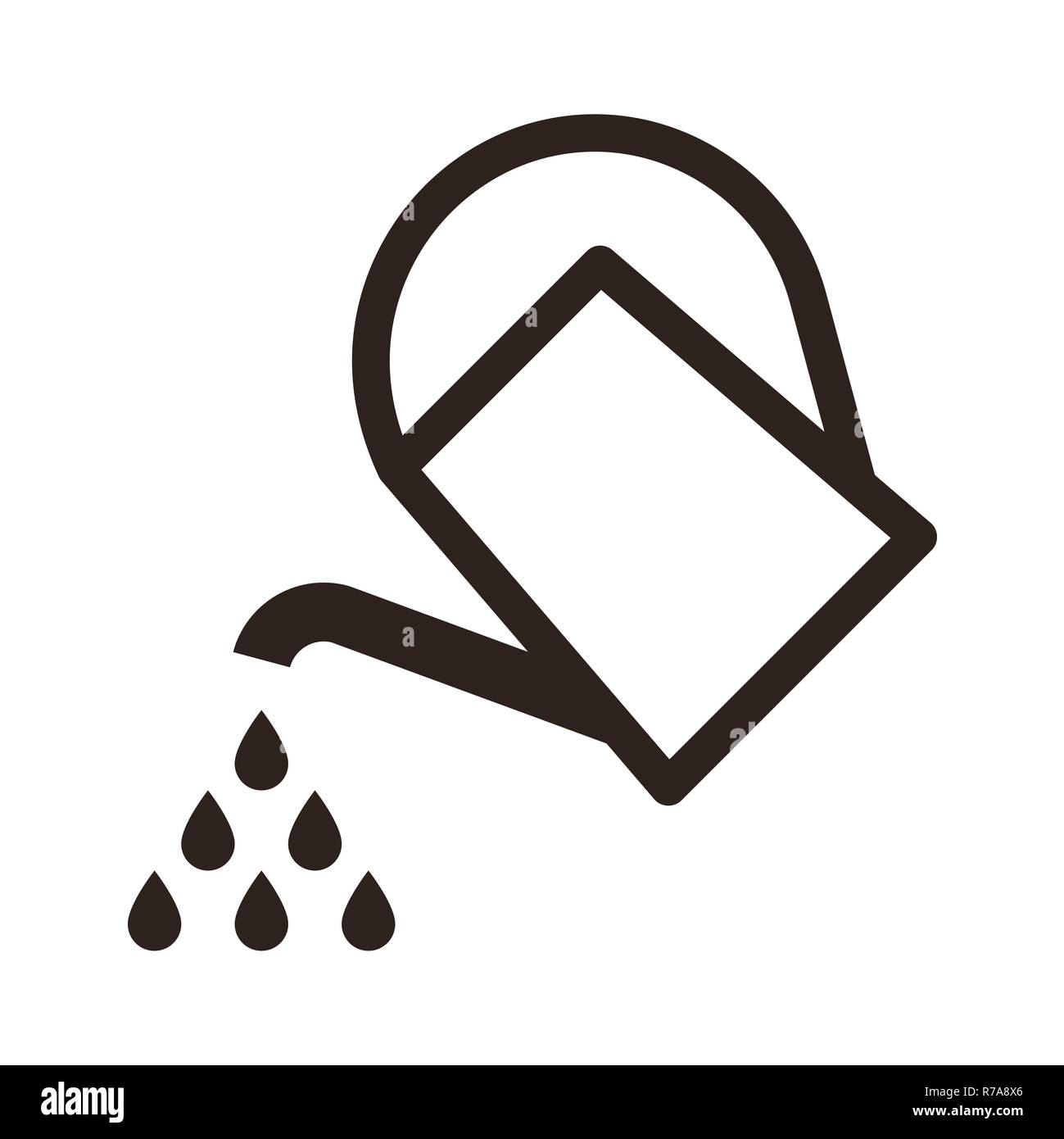 Watering can symbol isolated on white background Stock Photo - Alamy