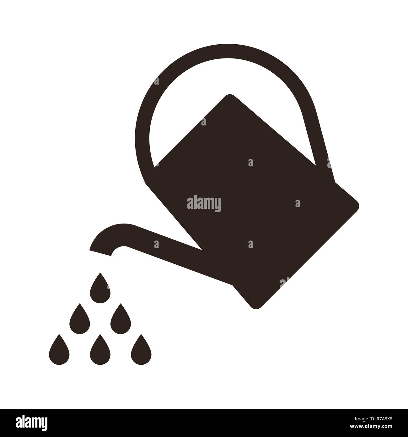 Watering can symbol isolated on white background Stock Photo - Alamy