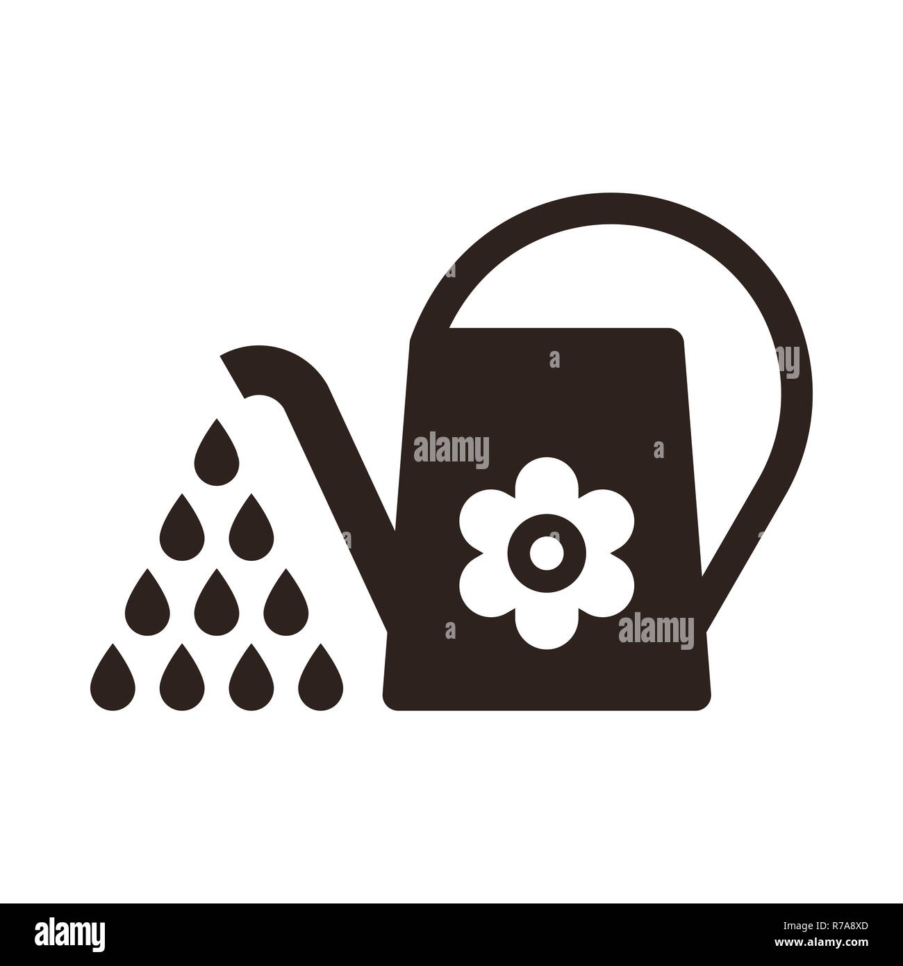 Watering can. Irrigation symbol isolated on white background Stock ...