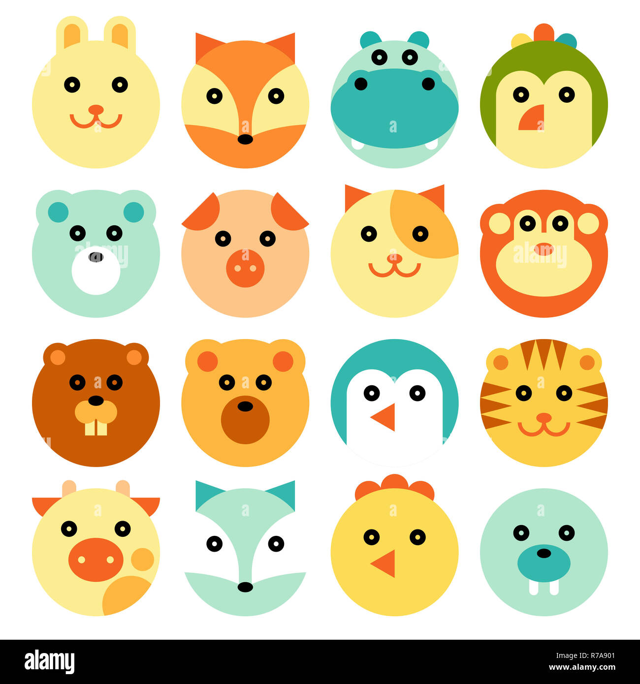 African Animals, Polar Animals, Farm Animals and Forest Animals Set ...