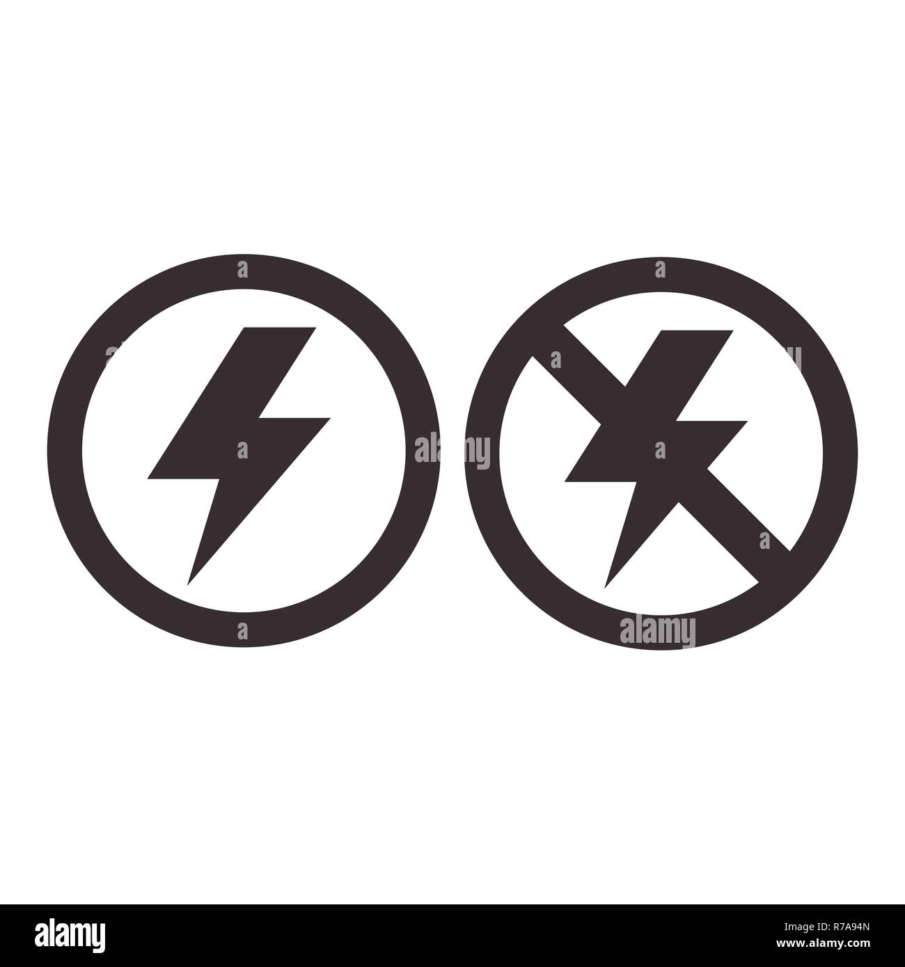 No electricity icon hi-res stock photography and images - Alamy