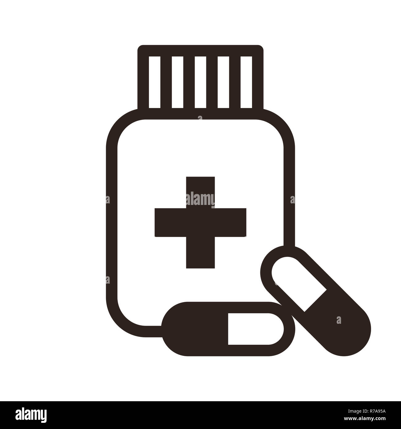 Capsule line icon on Cut Out Stock Images & Pictures - Alamy