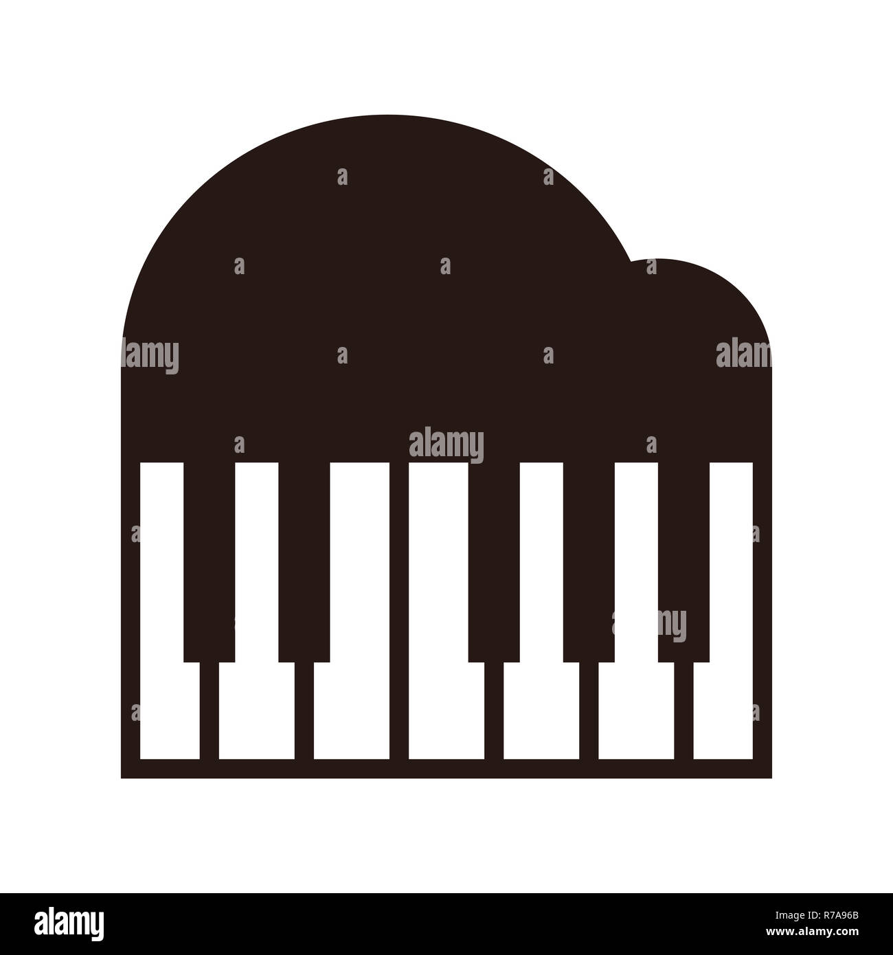 Piano icon. Synthesizer symbol isolated on white background Stock Photo ...