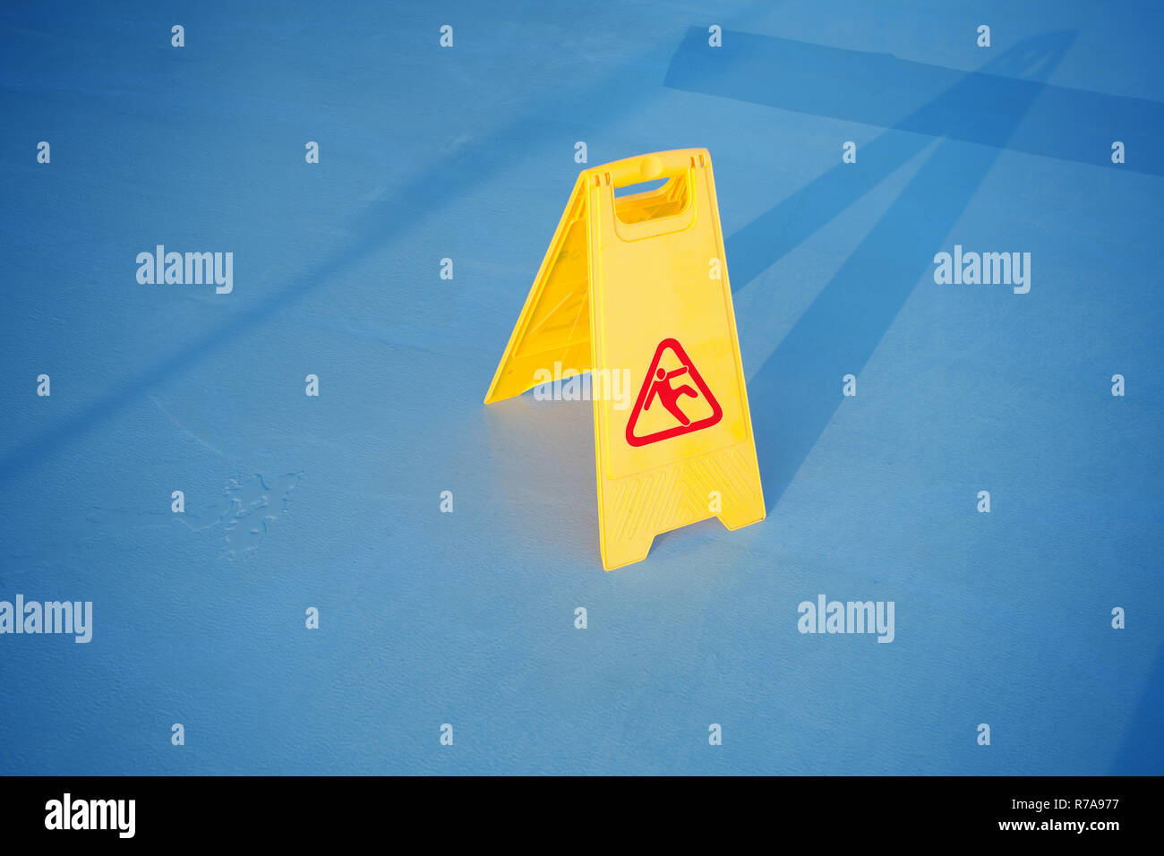 wet floor sign Stock Photo - Alamy