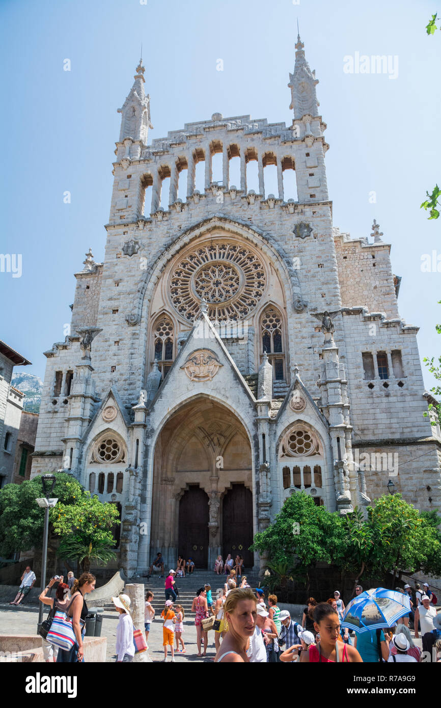 Soller Mallorca Cathedral Stock Photos & Soller Mallorca Cathedral ...