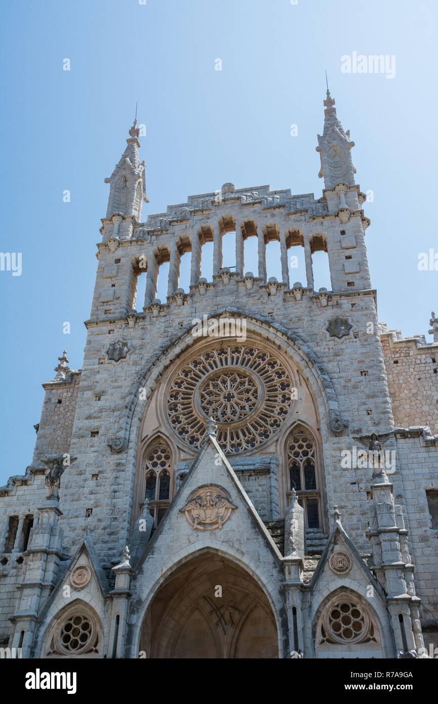 Soller town mallorca cathedral hi-res stock photography and images - Alamy