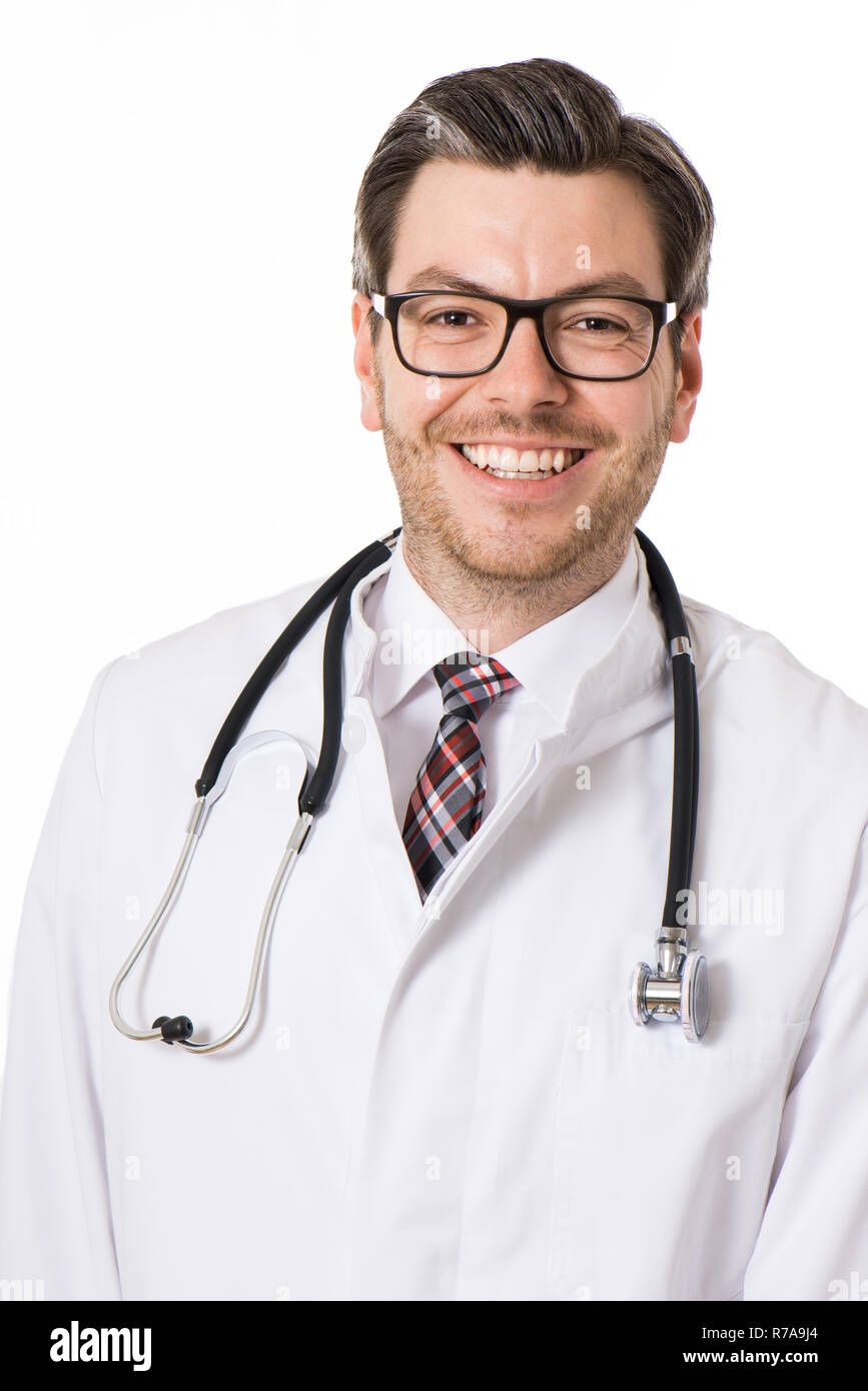 Doctor isolated on white background Stock Photo - Alamy