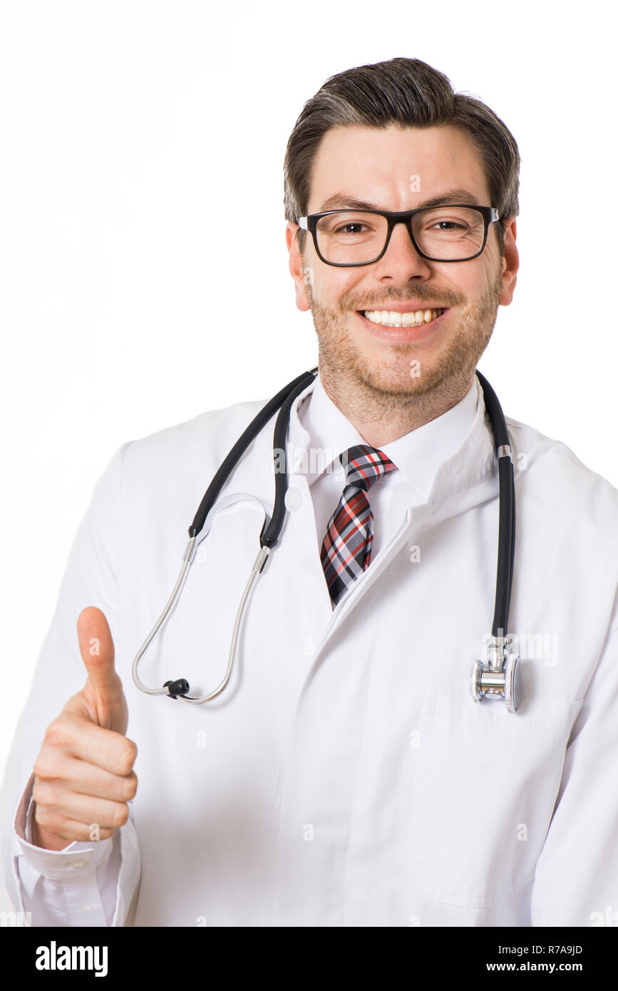 Doctor isolated on white background Stock Photo - Alamy