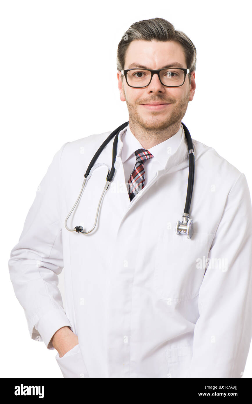Doctor isolated on white background Stock Photo - Alamy