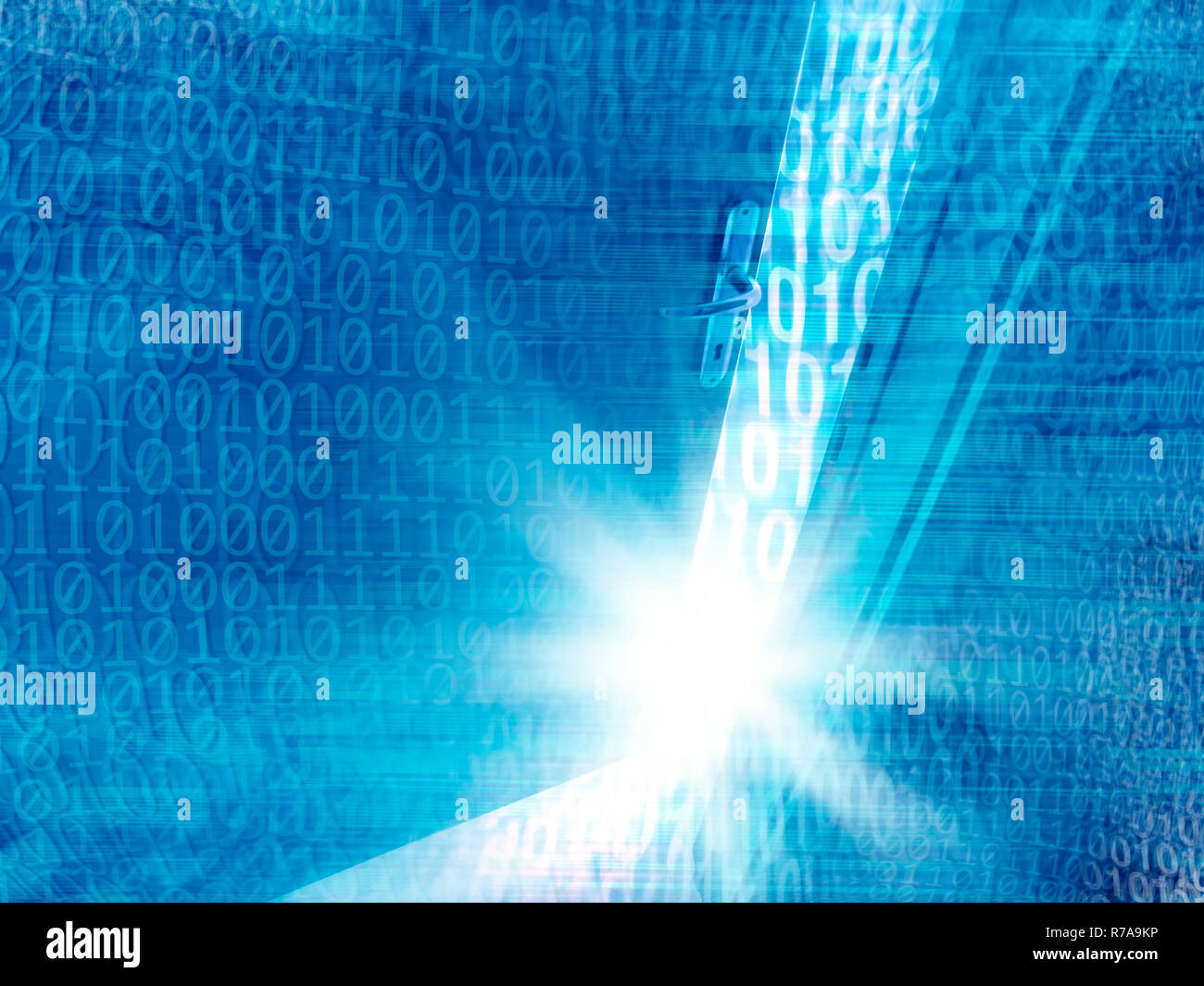 door and binary code Stock Photo - Alamy