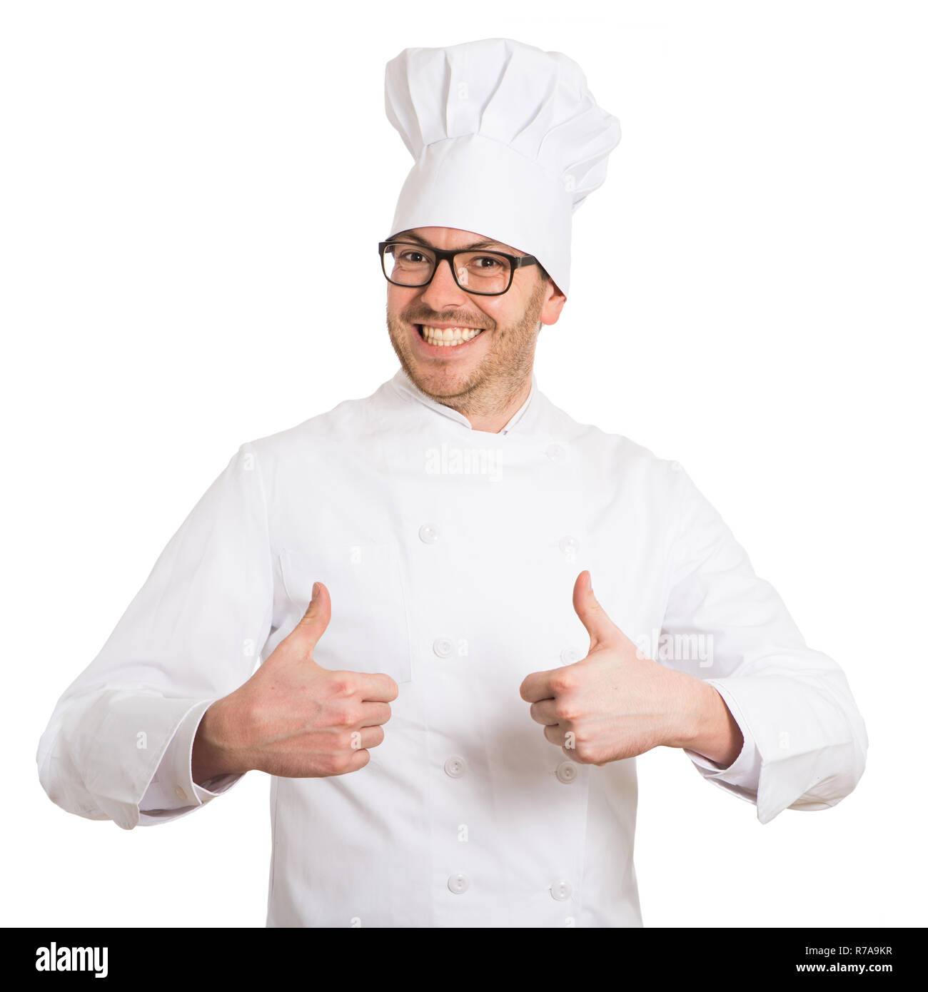 Cook isolated on white background Stock Photo - Alamy