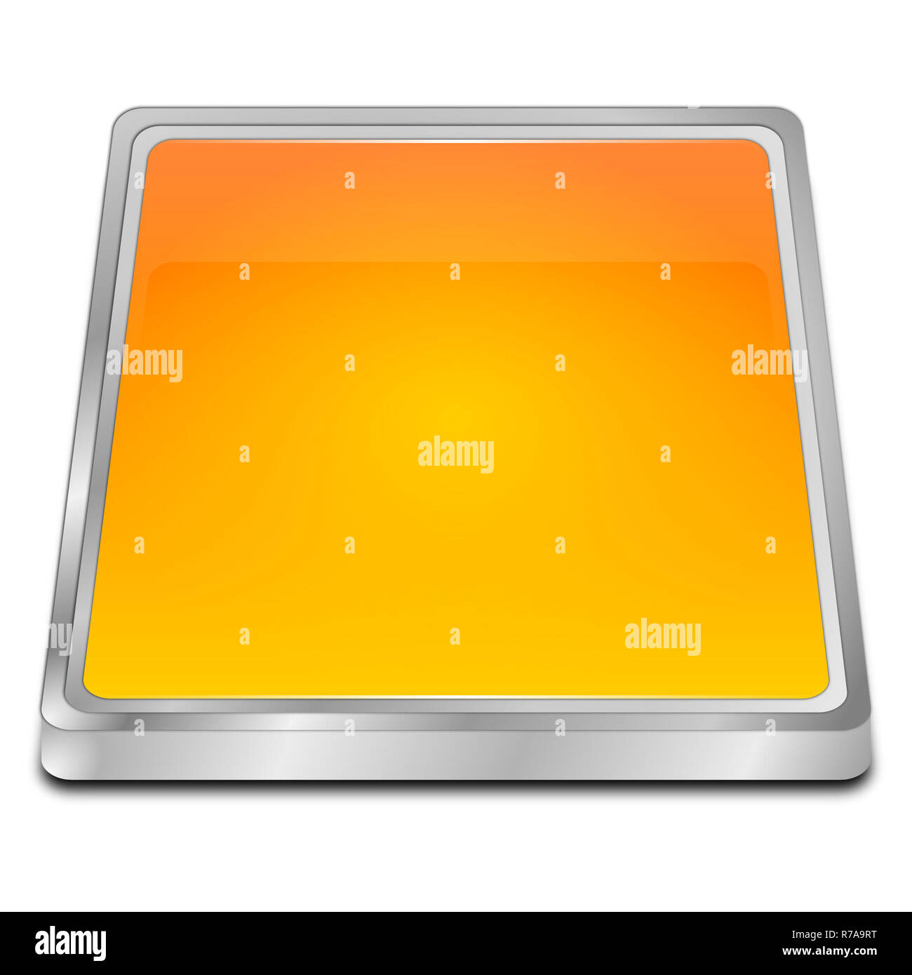 orange blank Button - 3D illustration Stock Photo - Alamy