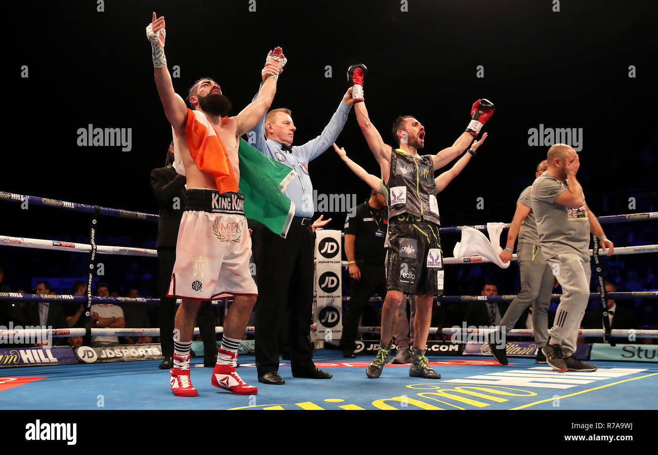 Jono Carroll (left) and Guillaume Frenois after the Final Eliminator ...