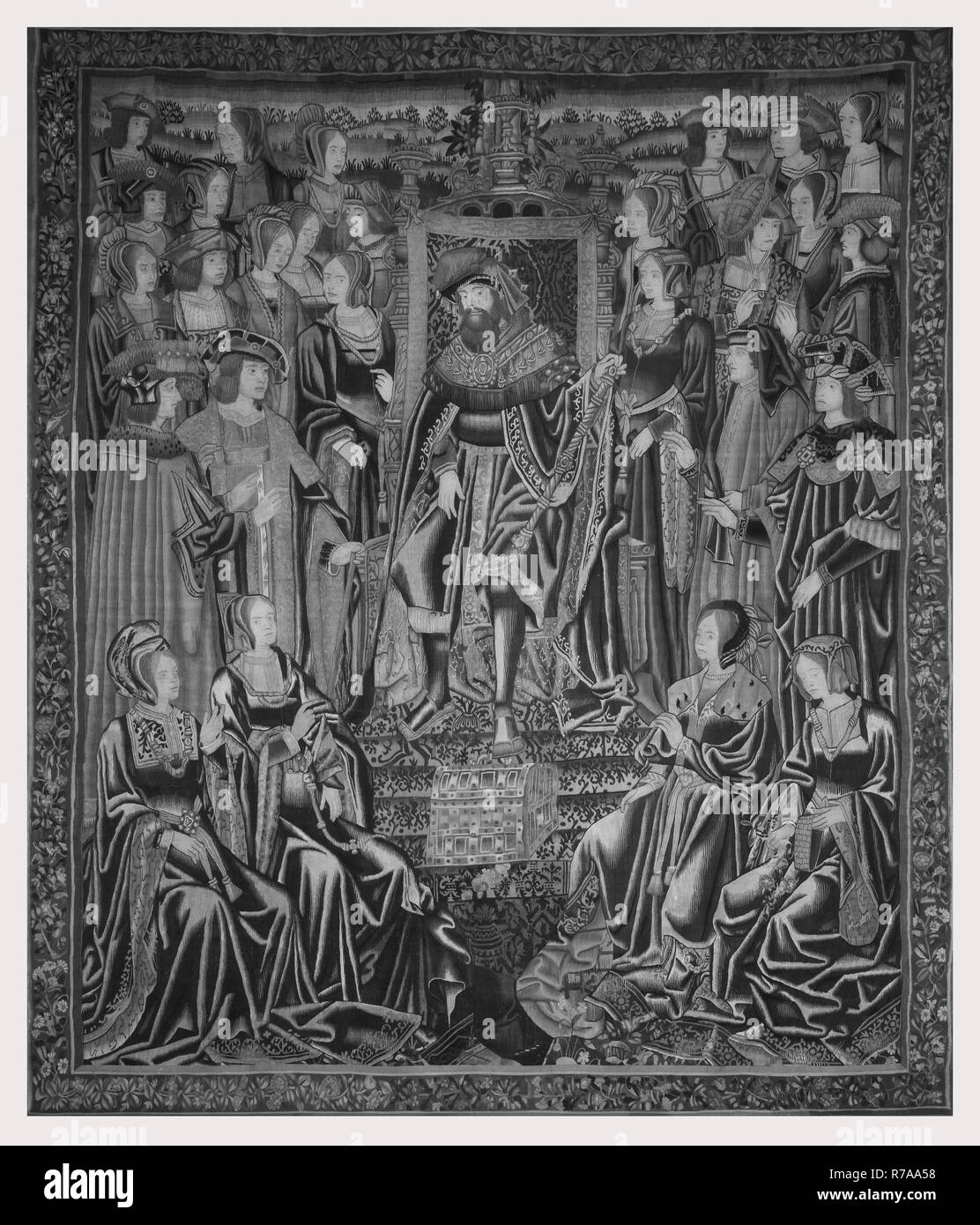 King with courtiers Stock Photo - Alamy