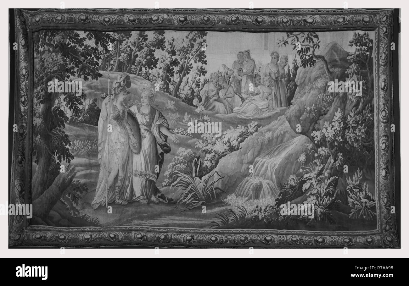 Landscape with Minerva and another goddess Stock Photo - Alamy