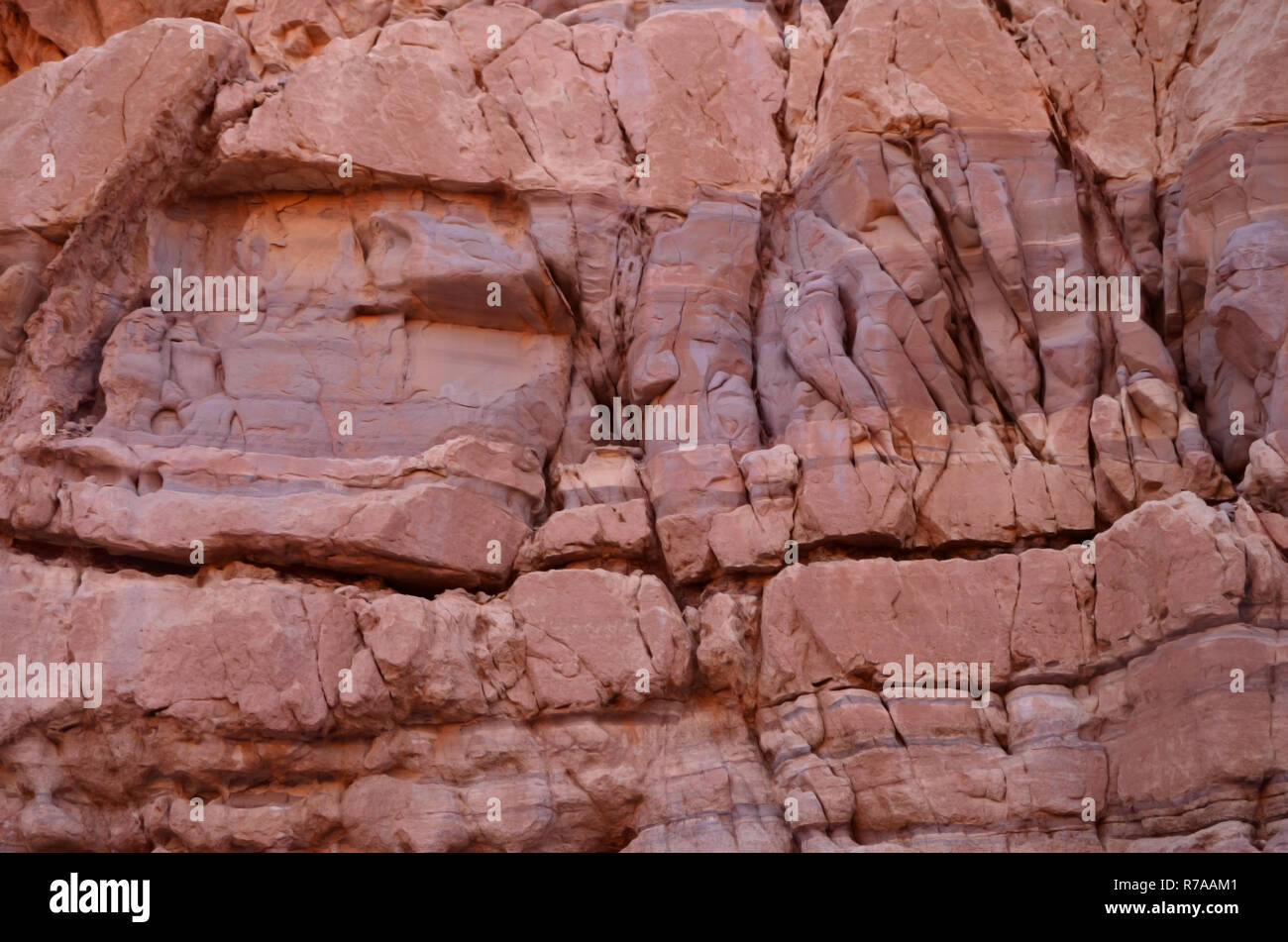 texture of the sandstone of the Red Canyon in the desert of southern ...
