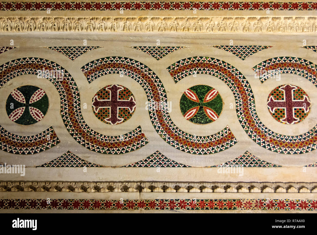 Arabic-style marble mosaics - Palermo Stock Photo - Alamy
