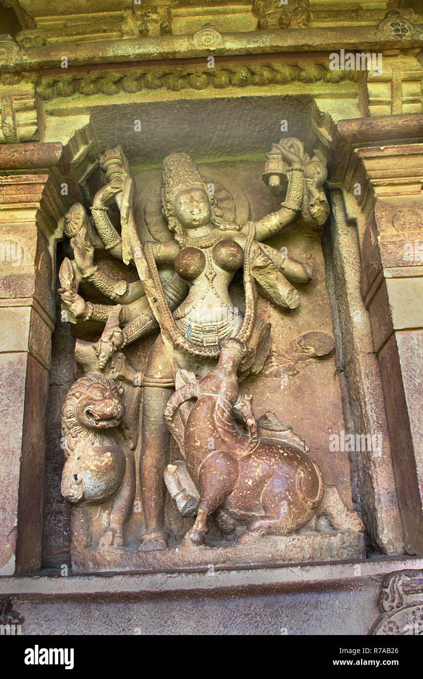 Wall Panel of Durga, Aihole Stock Photo - Alamy