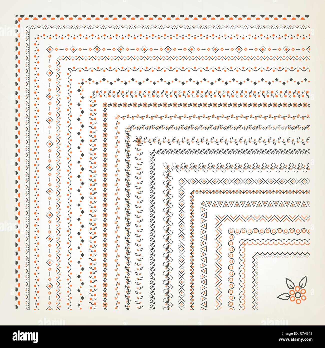 Seamless borders vector vectors hi-res stock photography and images - Alamy
