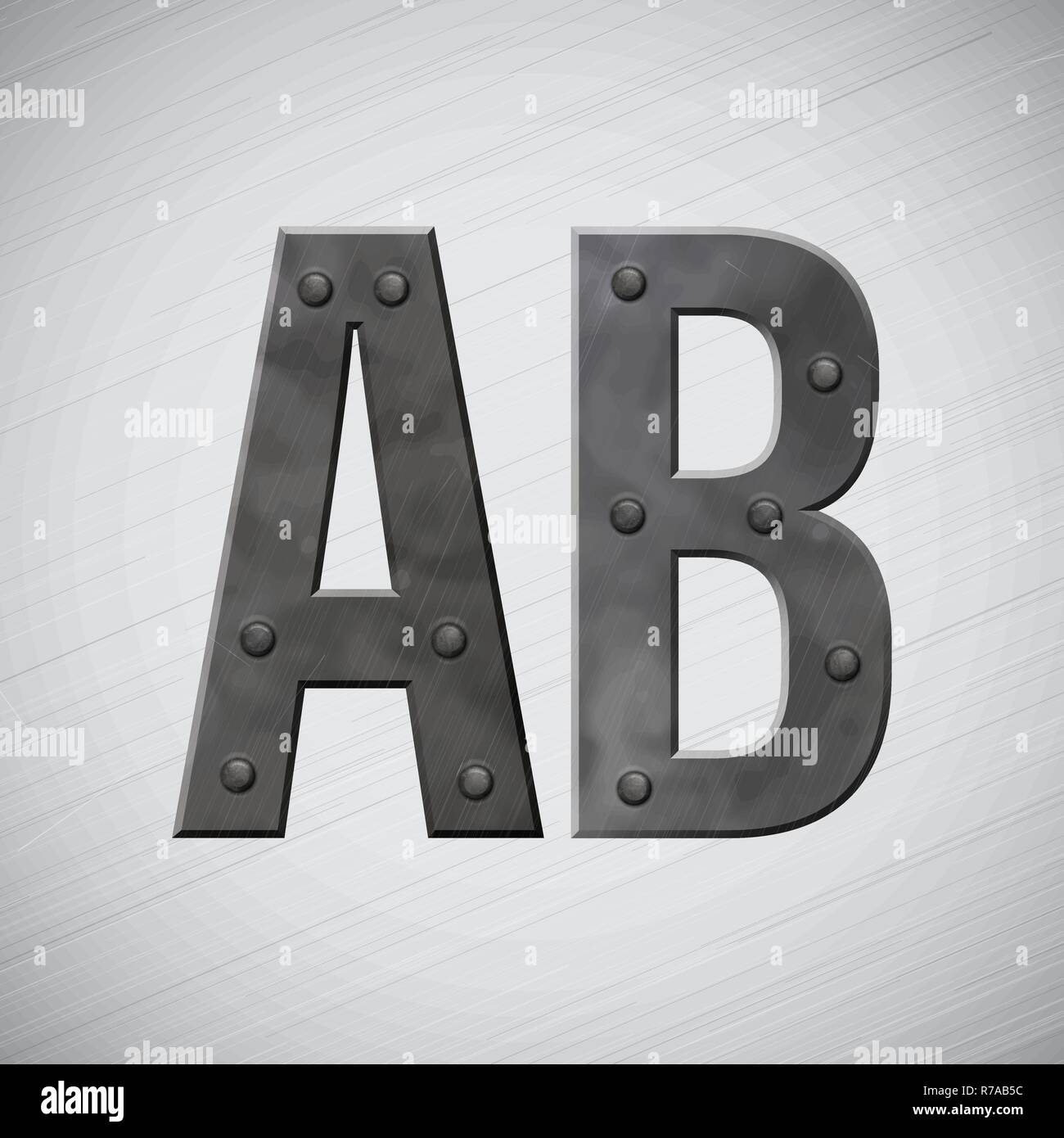 Metal symbols with bolts. Vector illustration Stock Vector Image & Art ...