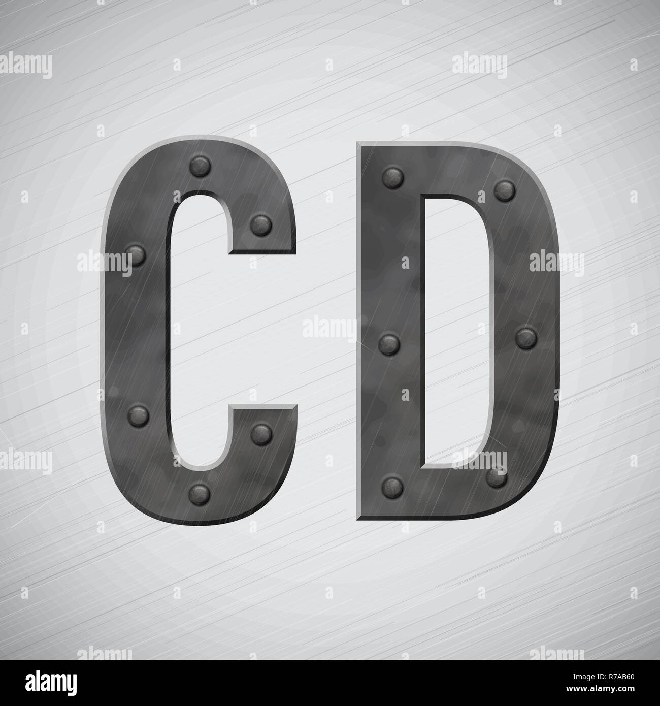 Metal symbols with bolts. Vector illustration Stock Vector Image & Art ...