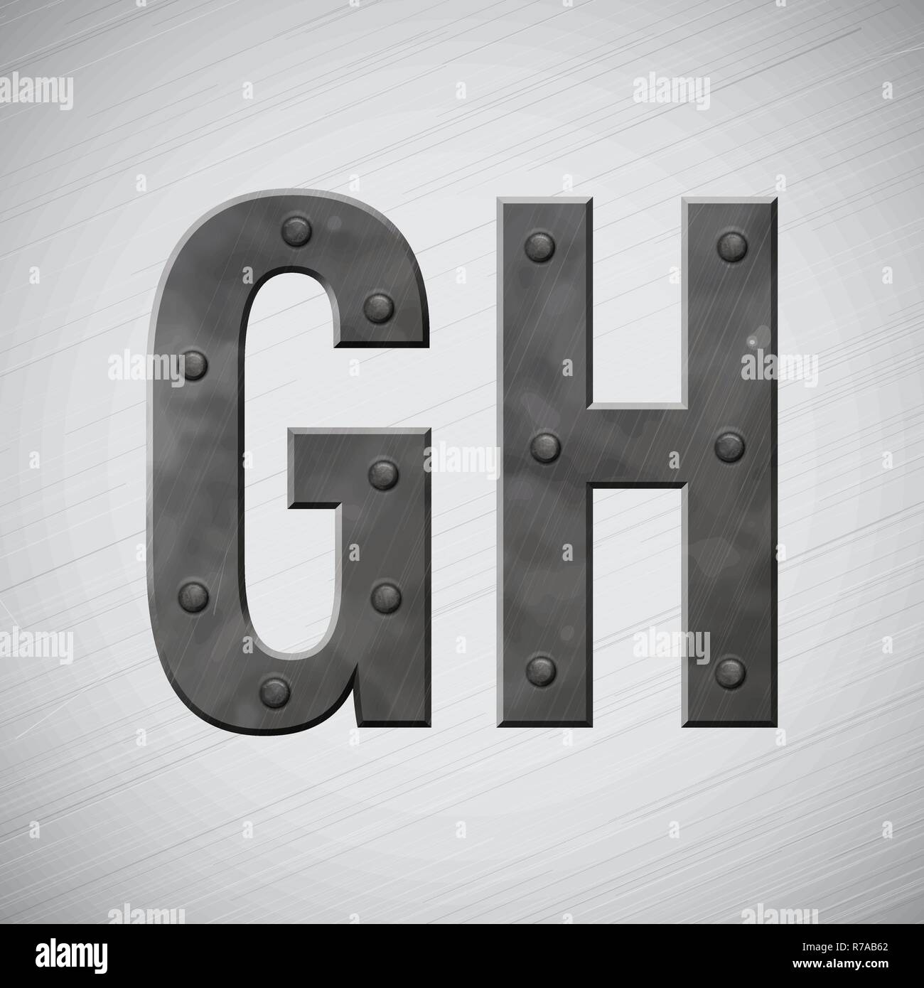 Metal symbols with bolts. Vector illustration Stock Vector Image & Art ...