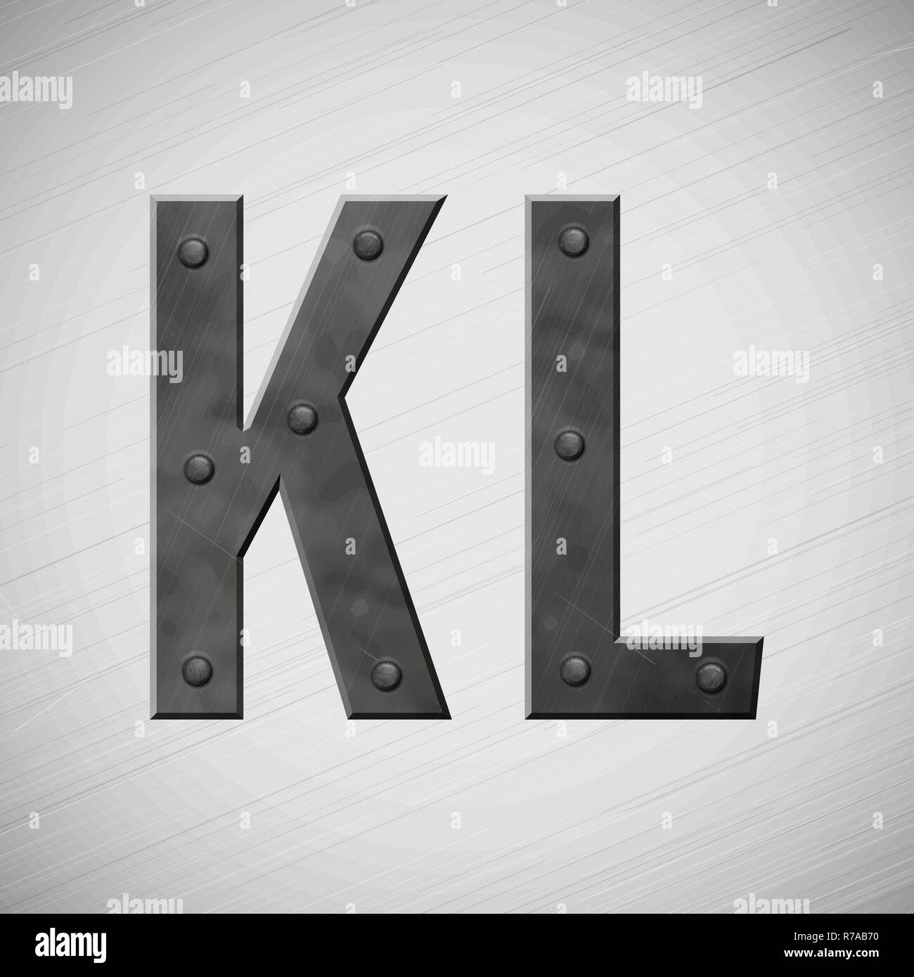 Metal symbols with bolts. Vector illustration Stock Vector Image & Art ...