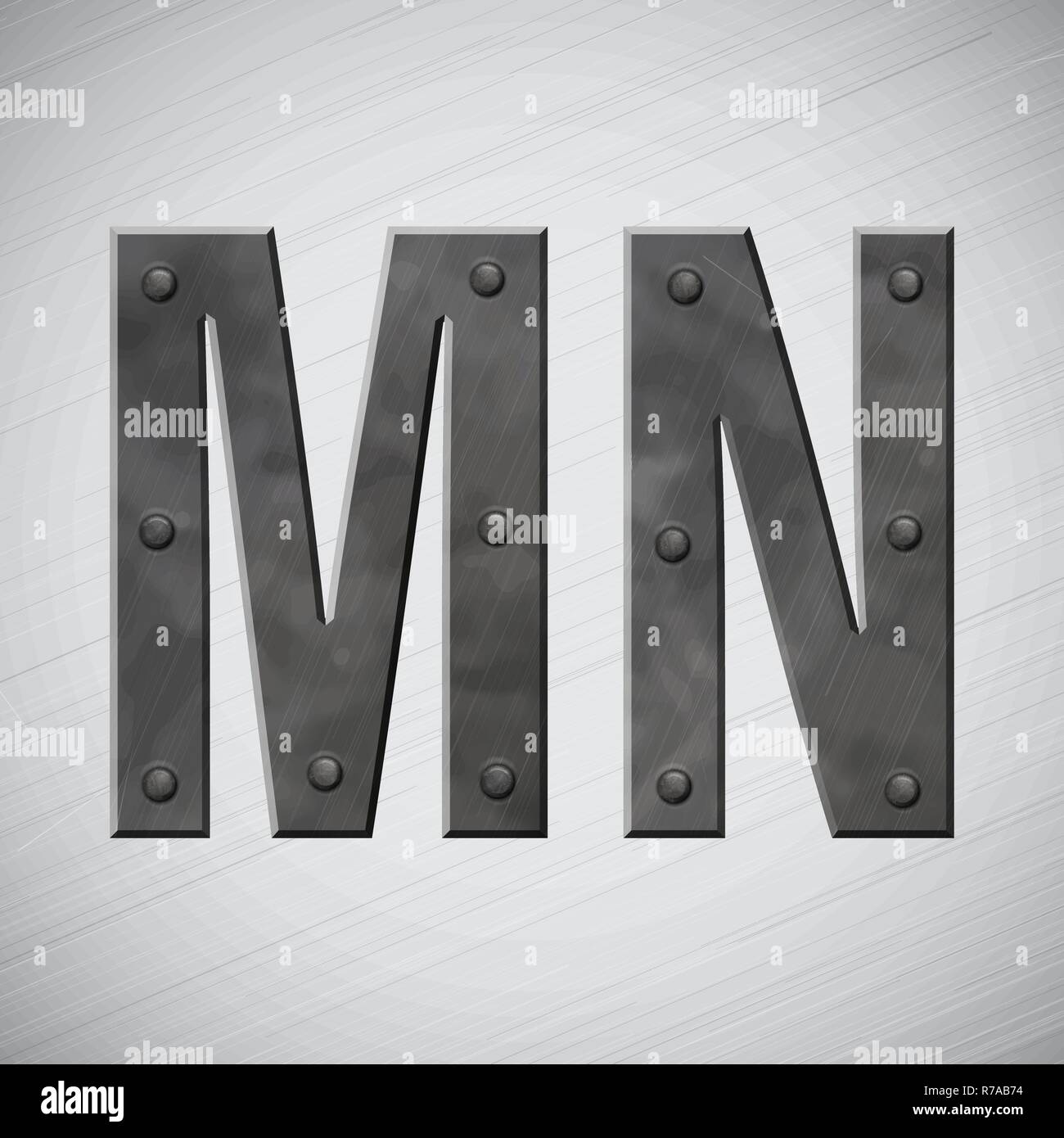 Metal symbols with bolts. Vector illustration Stock Vector Image & Art ...