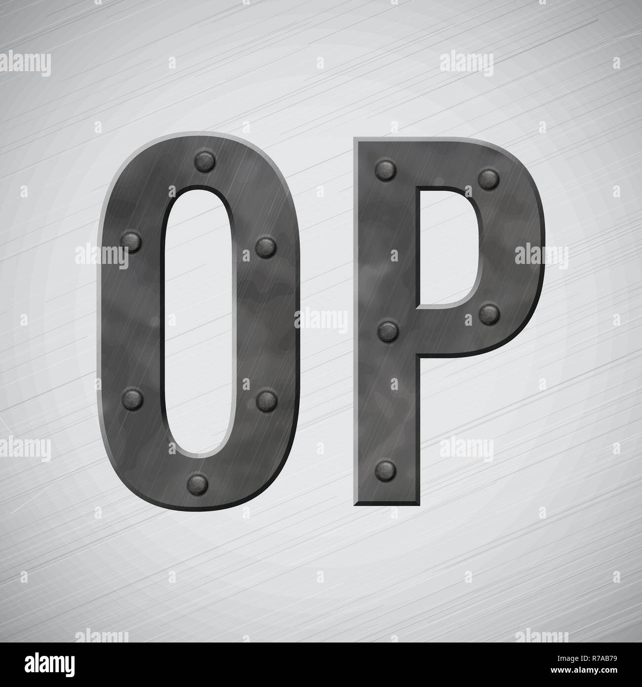 Metal symbols with bolts. Vector illustration Stock Vector Image & Art ...