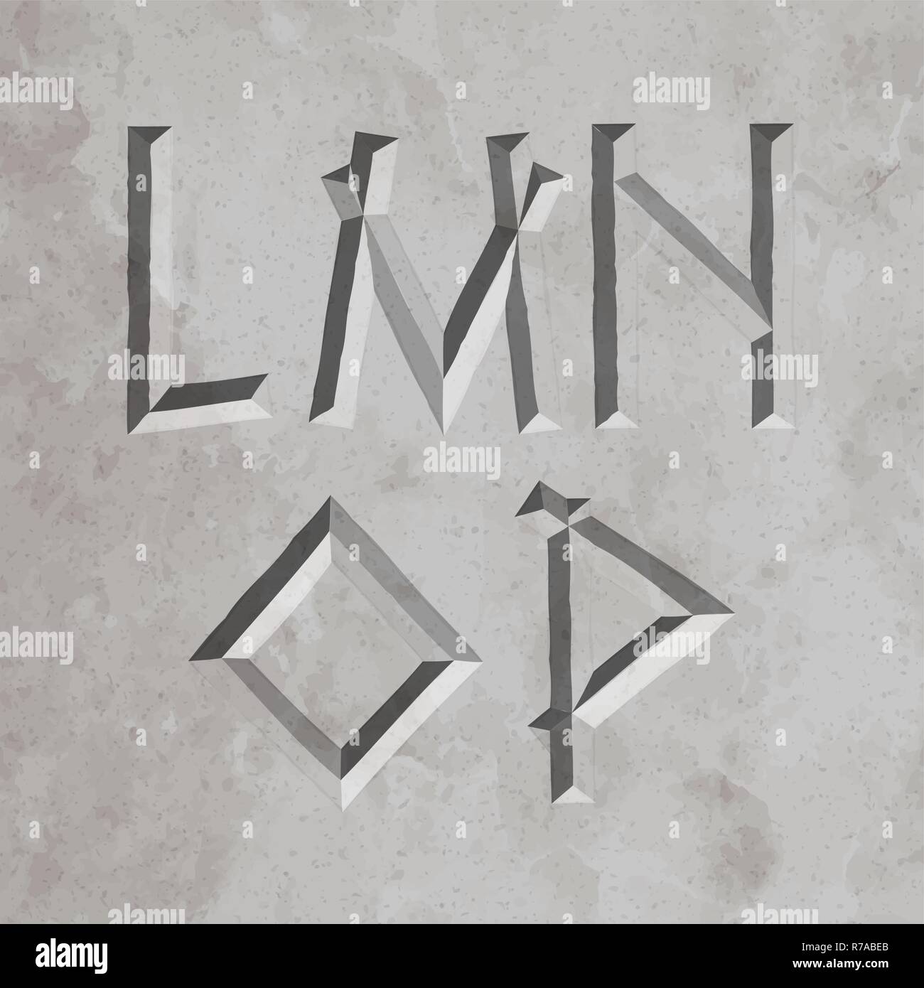 Ancient Greece style letters chiseled in marble. Can be placed over ...