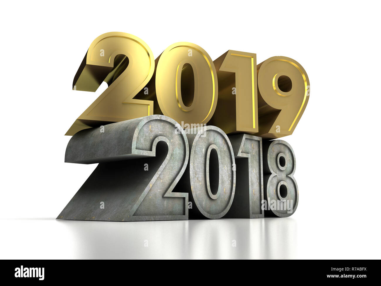 2019 Gold Year and Old Stock Photo - Alamy
