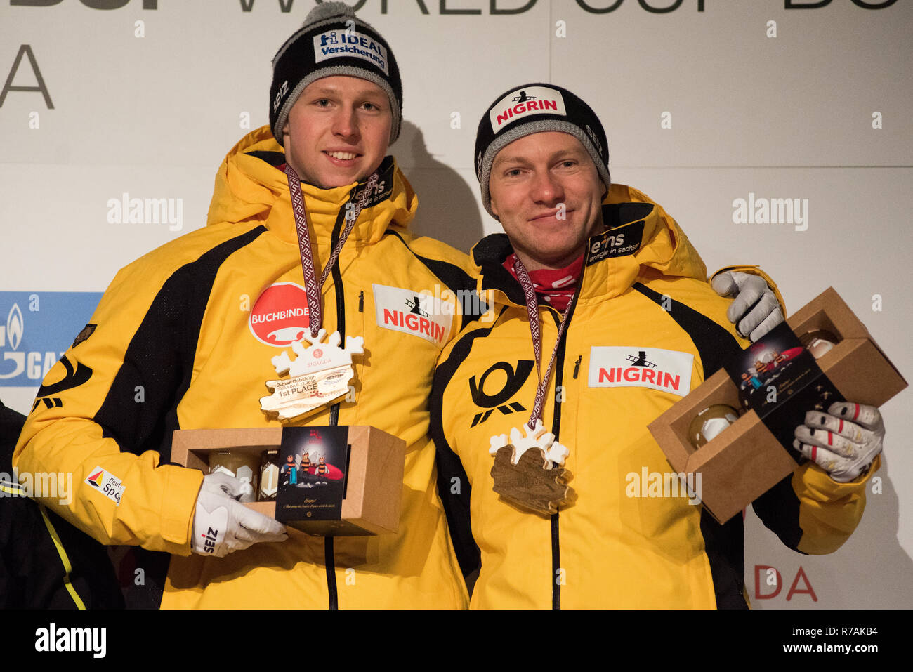 Sigulda, Latvia. 08th Dec, 2018. Bob: World Cup, two-man bobsleigh, men ...