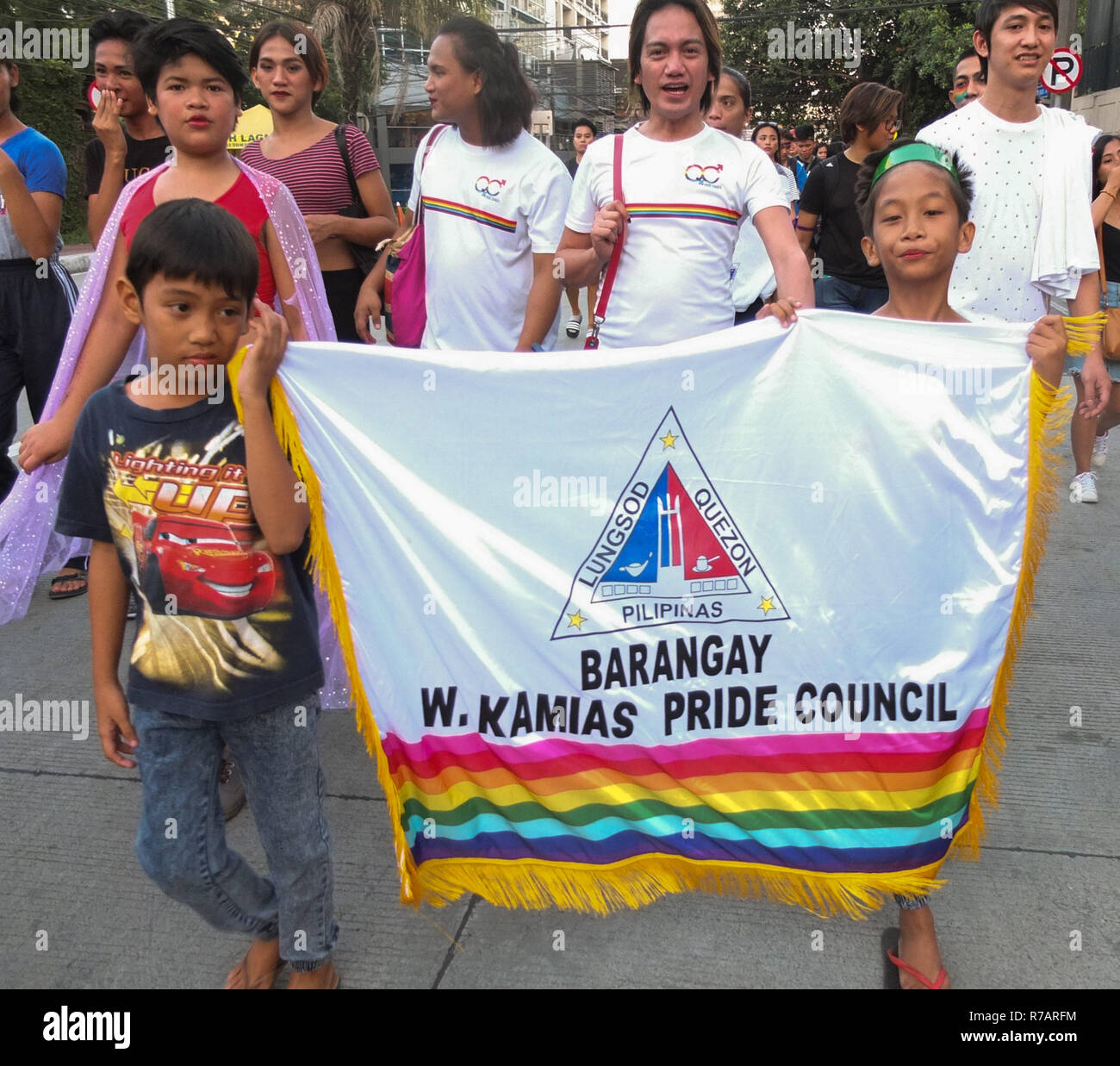 Quezon City, Philippines. 28th Feb, 2012. Children seen holding a ...