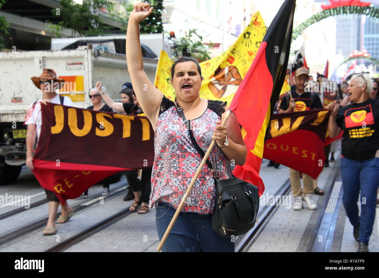 Aboriginal woman protester hi-res stock photography and images - Alamy