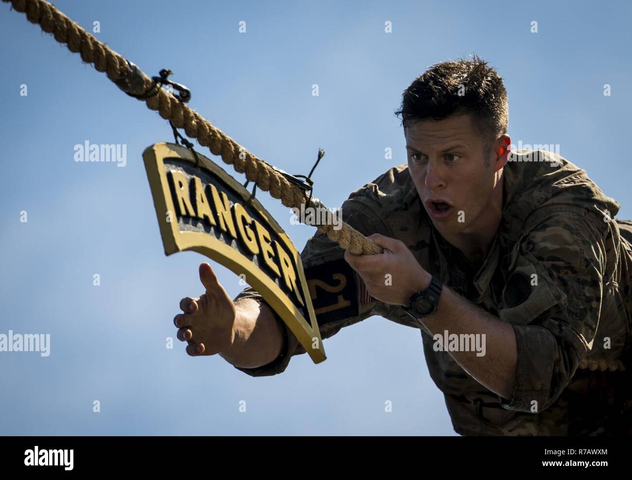 U.S. Army 1st Lt. Benjamin Jebb, a 7th Infantry Division Ranger ...