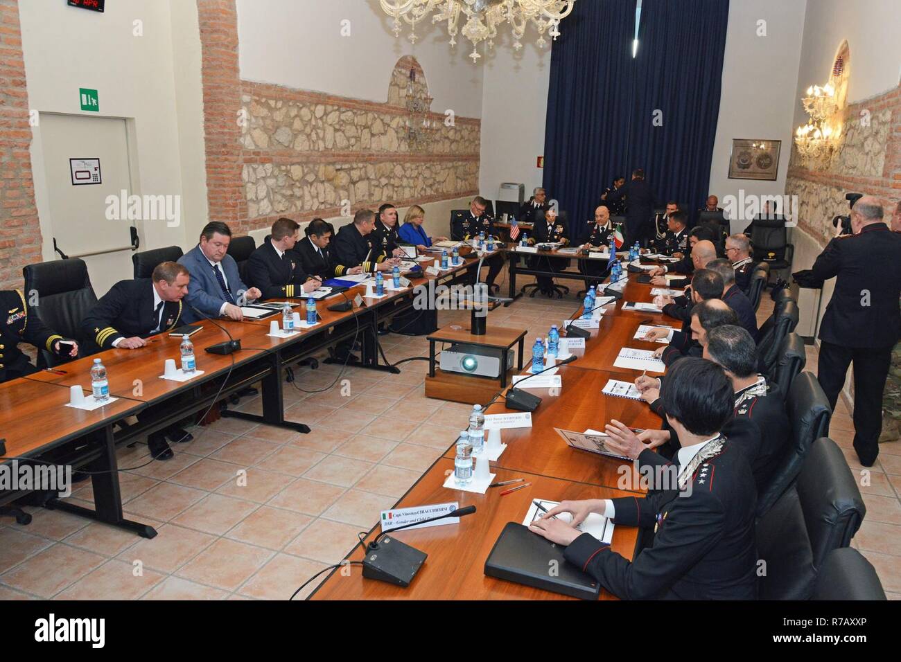 Admiral Michelle Howard, NATO JFC-Naples Commander, during meeting at ...
