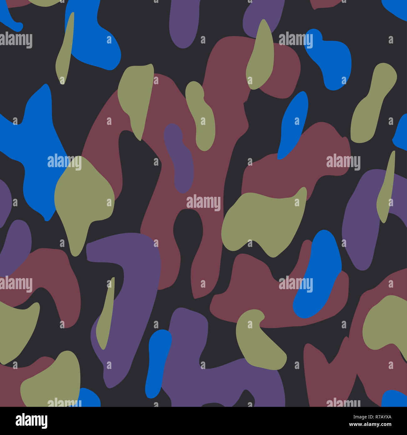 Camouflage pattern background seamless vector illustration. Classic ...