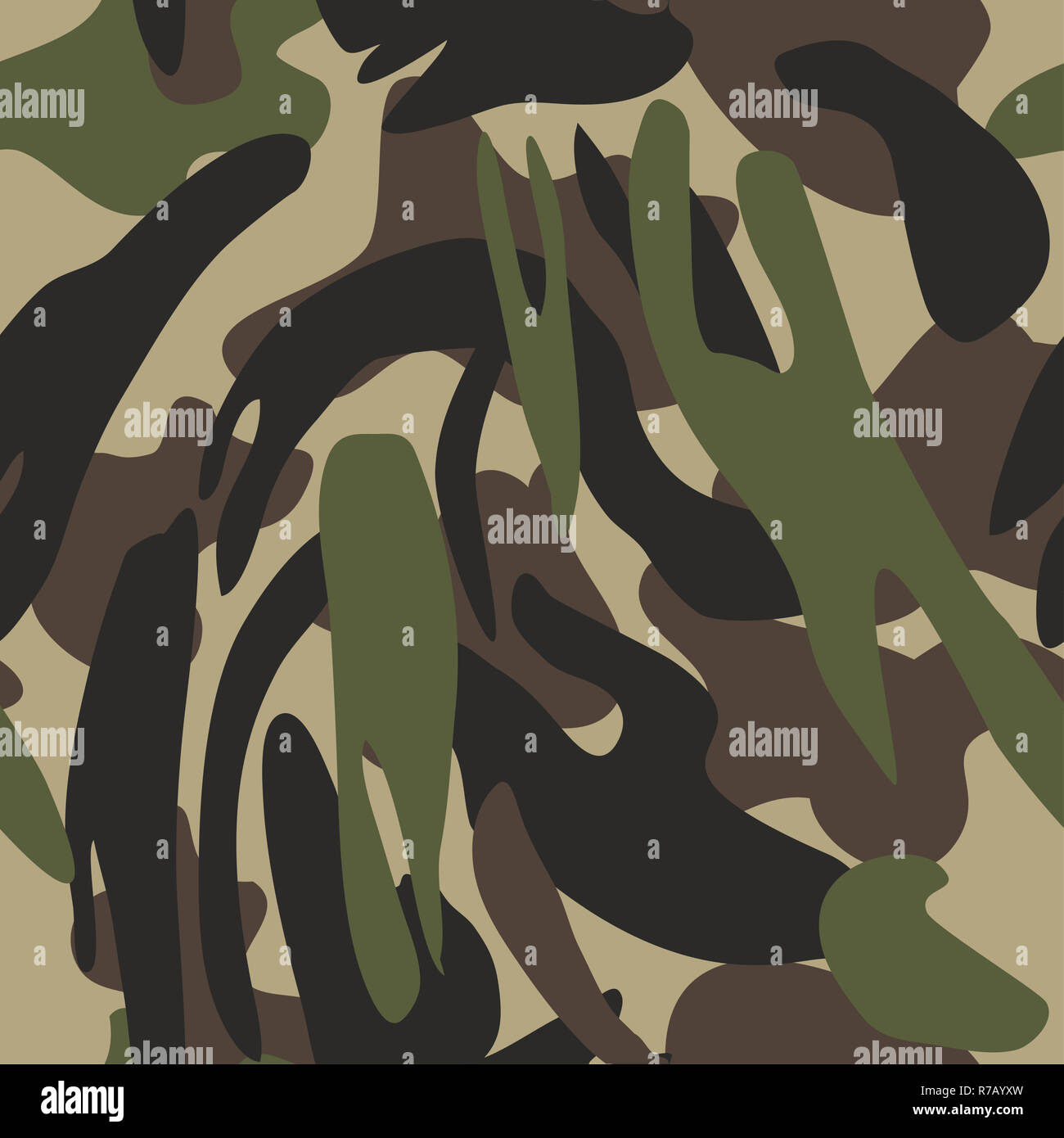 Camouflage pattern background seamless vector illustration. Classic ...
