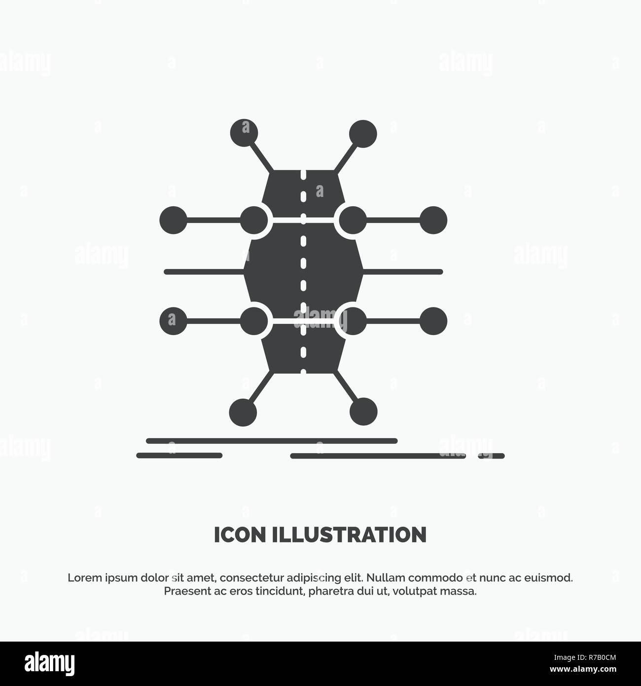 Distribution, grid, infrastructure, network, smart Icon. glyph vector ...