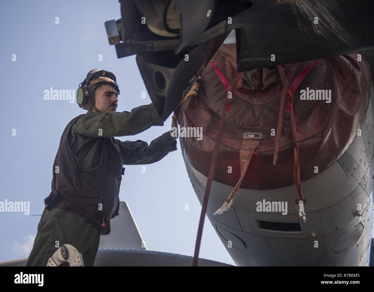 SOUTH CHINA SEA (April 12, 2017) Cpl. Cory Vik, assigned to Marine ...