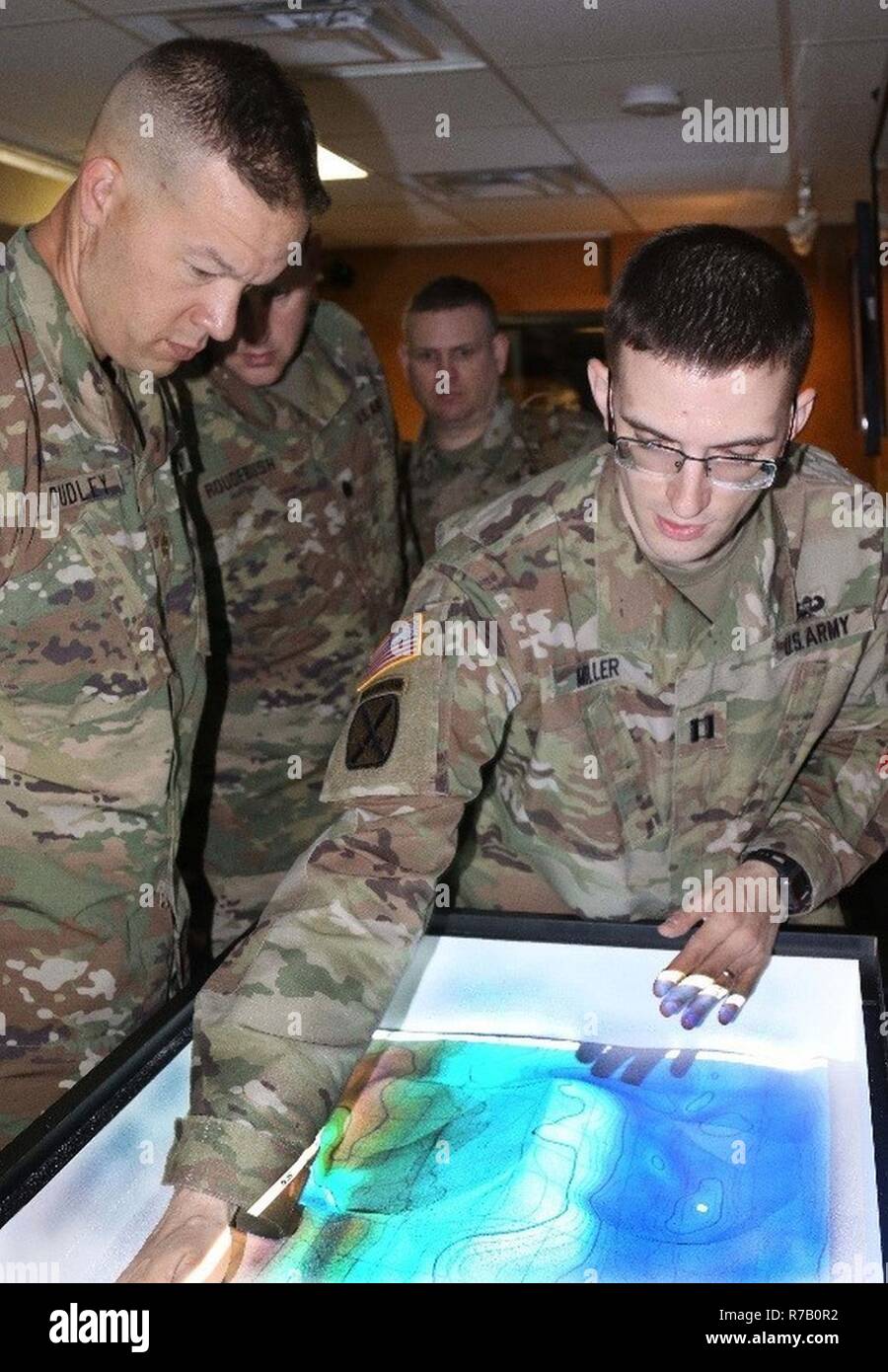 Mobile Exhibit Company Commander Capt. Thomas J. Miller (right ...