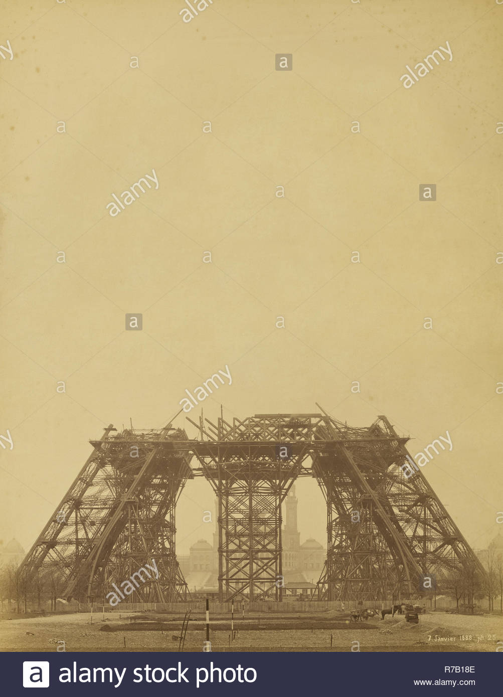 Eiffel Tower Construction Stock Photos & Eiffel Tower Construction ...