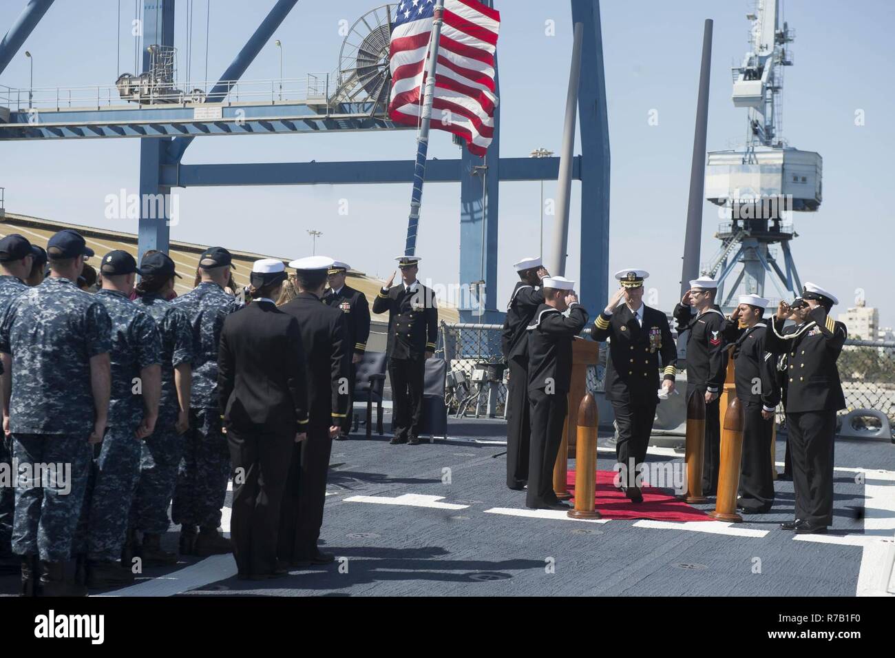 LARNACA, Cyprus (April 11, 2017) Capt. Tate Westbrook, commander, Task ...