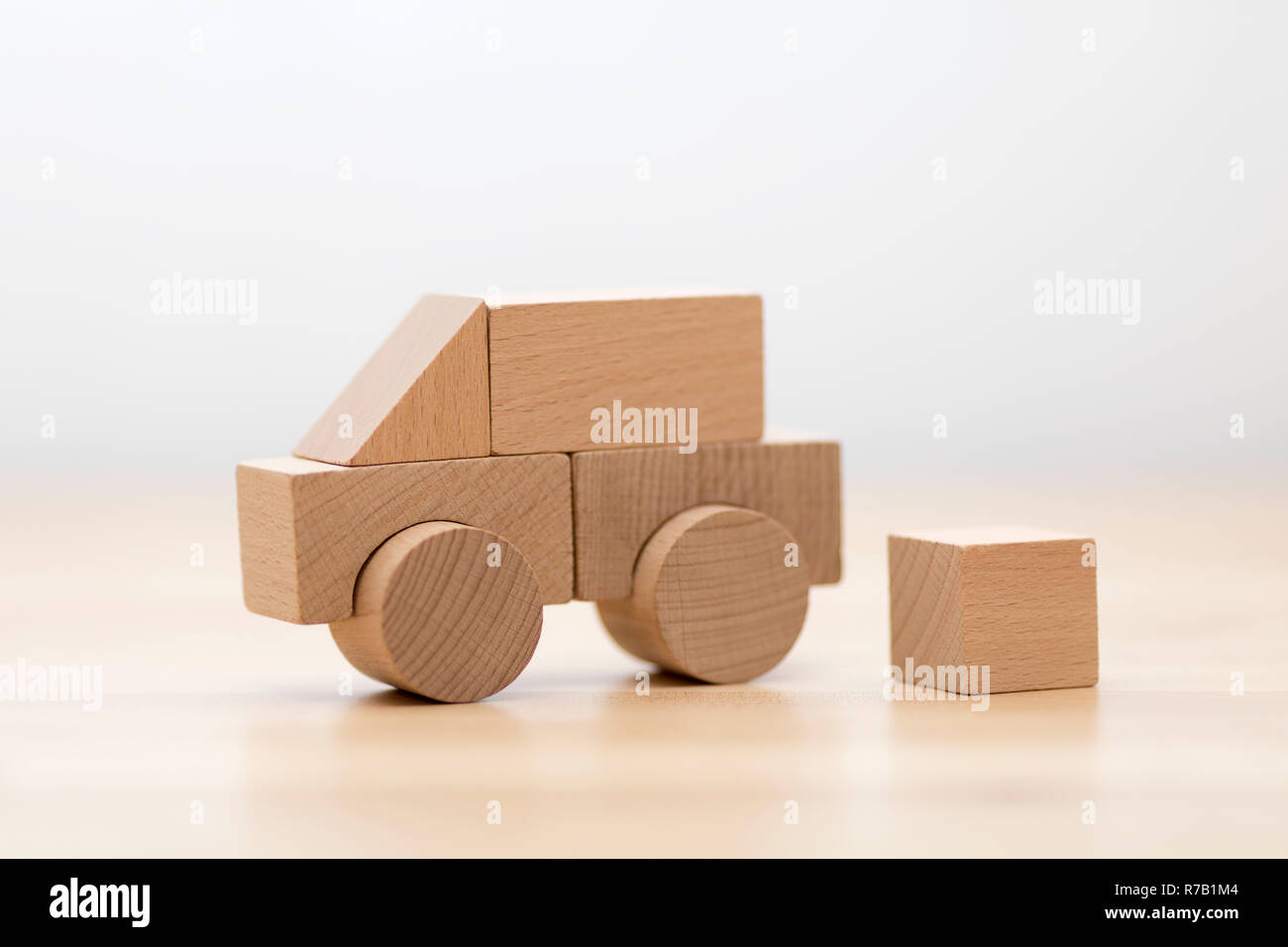 Small wooden toy car Stock Photo - Alamy