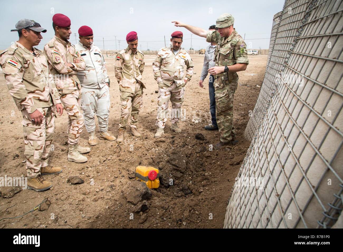 A British army explosive ordinance disposal soldier, deployed in ...